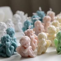 China Silicone Candle Molds Mini Angel Shaped Soap Custom Logo Moulds 3D For Chocolate Candy Cake Decor for sale