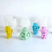 China Silicone Candle Molds Mini Angel Shaped Soap Custom Logo Moulds 3D For Chocolate Candy Cake Decor for sale
