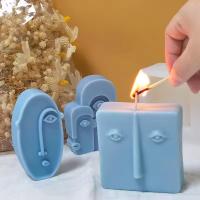 China Abstract Human Face Candle Art Portrait Handmade Soap Food Grade Silicone Candle Mold for sale