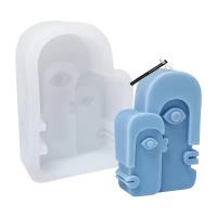 China Abstract Human Face Candle Art Portrait Handmade Soap Food Grade Silicone Candle Mold for sale