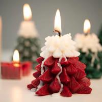 China Silicone Soap Candle Mold Luxury Decorative Christmas Tree Cake Mold for sale