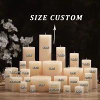 China Decorative Pillar Candle Personnalisable Column Candle Custom White for sale