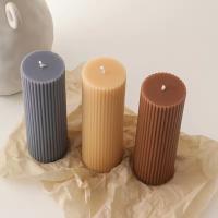 China Long Pillar Candle Cylindrical Gear Candle Handmade Aromatic Candle Geometric for sale