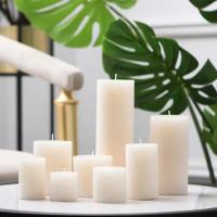 China Decorative Candles Smokeless Clean Burning Unscented Pillar Candles for sale