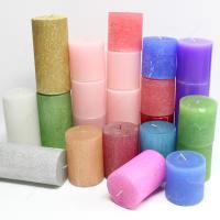 China White Pink Purple Pillar Candle Custom Size Paraffin Candles Smokeless And Eco Friendly for sale