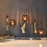 China Creative Candle Stand Nordic Restaurant Table Bar Decoration Metal Tea Light Candle Holder for sale