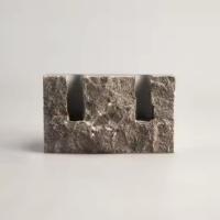 China Christmas Home Decor Candle Holder Natural Stone Decorating Travertine Marble Holder for sale