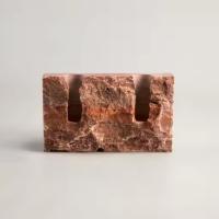 China Christmas Home Decor Candle Holder Natural Stone Decorating Travertine Marble Holder for sale