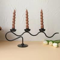 China Decorative Candle Holders Metal Candlestick Holder Vintage Hysteria Wrought Iron Holders for sale
