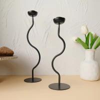 China Decorative Candle Holders Metal Candlestick Holder Vintage Hysteria Wrought Iron Holders for sale