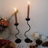 China Decorative Candle Holders Metal Candlestick Holder Vintage Hysteria Wrought Iron Holders for sale