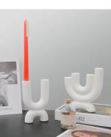 China Decorating Design Ceramic Candle Holder Modern Home Decor for sale