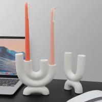 China Decorating Design Ceramic Candle Holder Modern Home Decor for sale