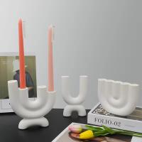 China Decorating Design Ceramic Candle Holder Modern Home Decor for sale