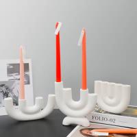 China Decorating Design Ceramic Candle Holder Modern Home Decor for sale