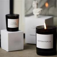 China 10oz Custom Luxury Candle Vessels Unique Black Empty Glass Jars With Lids And Boxes for sale