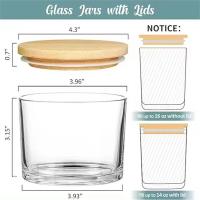 China Custom Private Label Candle Jars Clear Empty Glass Jar With Lid For Candle Making for sale