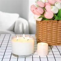 China Custom Private Label Candle Jars Clear Empty Glass Jar With Lid For Candle Making for sale
