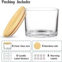 China Custom Private Label Candle Jars Clear Empty Glass Jar With Lid For Candle Making for sale