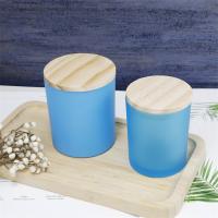 China Luxury Empty Glass Candle Jars With Lid For Gifts Capacities Ranging 200ml for sale