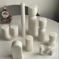 China Custom Shape Craft Candle Cylinder Stick Candle Scented Pillar Creative Candles for sale