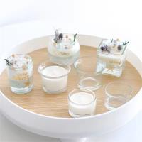 China Customized Luxury Empty Glass Candle Jars For Candle Making for sale