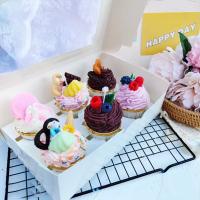 China Home Decoration Craft Candle Creative Novelty Christmas Gift Cartoon Cute Waffle for sale