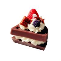 China Home Decoration Craft Candle Creative Novelty Christmas Gift Cartoon Cute Waffle for sale