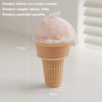 China Creative Ice Cream Cone Shaped Aromatherapy Candle Scented Kerze for sale
