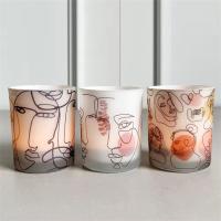 China Matte Candle Vessels Painted Large Empty Candle Container Candles Jars for sale