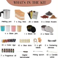 China Colored Candle Soy Wax Kit Include Wax Wicks Tins DIY Candle Making Kit for sale