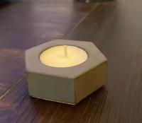 China OEM Candle Holder Custom Concrete DIY Decoration Customize Cement Candles Jar Pot for sale