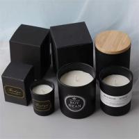 China 8oz 10oz 15oz Amber Black Clear White Candle Jar With Wooden Lid Empty Candle Jar Glass With Metal Lid for sale