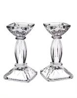 China 2 K9 Crystal Glass Made Home Wedding Decoration Crystal Candlestick Holder for sale