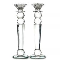 China 2 K9 Crystal Glass Made Home Wedding Decoration Crystal Candlestick Holder for sale