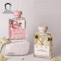 China 200ml Luxury Home Fragrance Rattan Diffuser Sticks Essential Oil Reed Diffuser Bottle Gift Set for sale