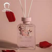 China 200ml Luxury Home Fragrance Rattan Diffuser Sticks Essential Oil Reed Diffuser Bottle Gift Set for sale