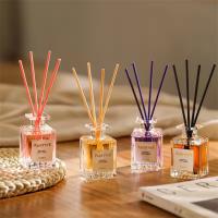 China Elegant Aroma Reed Diffuser Set Perfume For Bedroom Fragrance Home Use Compact Air Freshener for sale