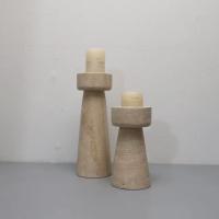 China Home Decor Art Candle Holder Candelabra Stone Candlestick Stand Aromatherapy Holder for sale