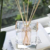 China Home Decorative Aromatherapy Essential Oil Fragrance Perfume Crystal Glass Bottle Luxury Reed Diffusers for sale