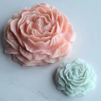 China Large XL 3D Peony Candle Silicone Candle Mold DIY Big Flower Scented for sale