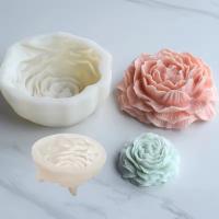 China Large XL 3D Peony Candle Silicone Candle Mold DIY Big Flower Scented for sale