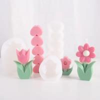 China Mall Flower Candle Mold Soap Mold Reusable Silicone Mold for sale