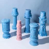 China 3D Roman Silicone Column Candle Mold European Simple Home Furnishing Aromatherapy Mold for sale