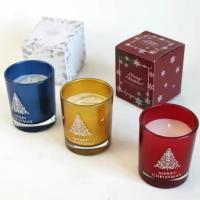 China Art Empty Glass Luxury Home Candle Holders Big Christmas Fragrance Soy Wax Tin Scented Candles for sale