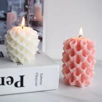 China Morning Glory Pillar Handmade Silicone Candle Mold Aromatherapy Plaster Mold for sale
