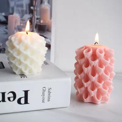 China Morning Glory Pillar Handmade Silicone Candle Mold Aromatherapy Plaster Mold for sale
