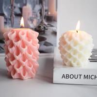 China Morning Glory Pillar Handmade Silicone Candle Mold Aromatherapy Plaster Mold for sale