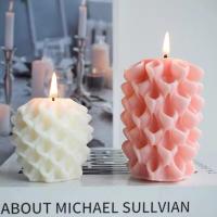 China Morning Glory Pillar Handmade Silicone Candle Mold Aromatherapy Plaster Mold for sale