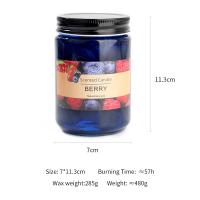 China Customized Logo Acceptable BlueBerry Scented Candle for Home Decor and Aromatherapy for sale